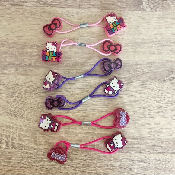 Hello Kitty | Accessories | Assorted 6 Piece Hello Kitty Hair Ties ...